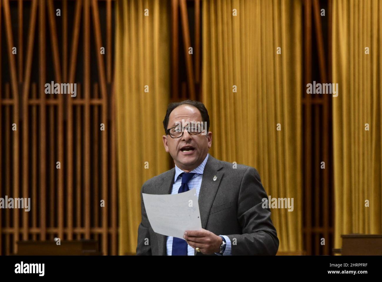 Liberal member of Parliament Ali Ehsassi answers a question during ...