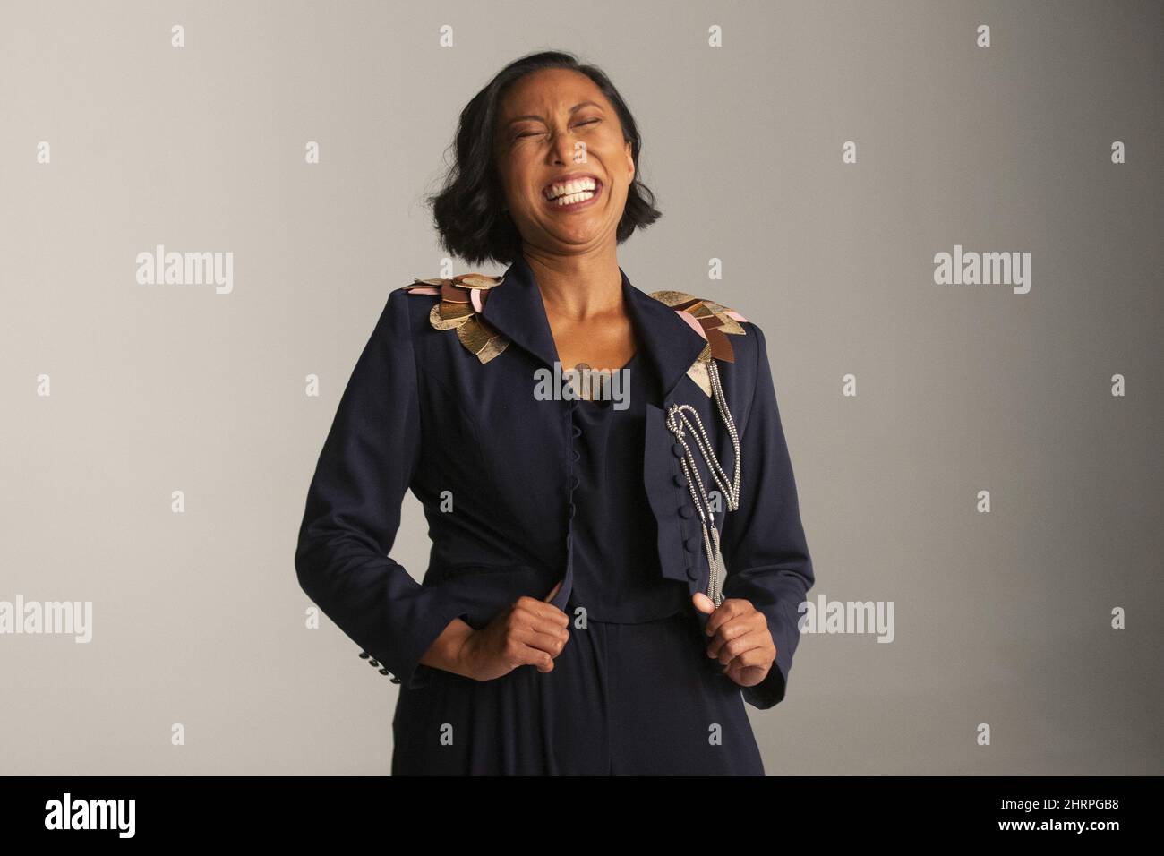Writer Catherine Hernandez poses for a portrait during promotional day ...