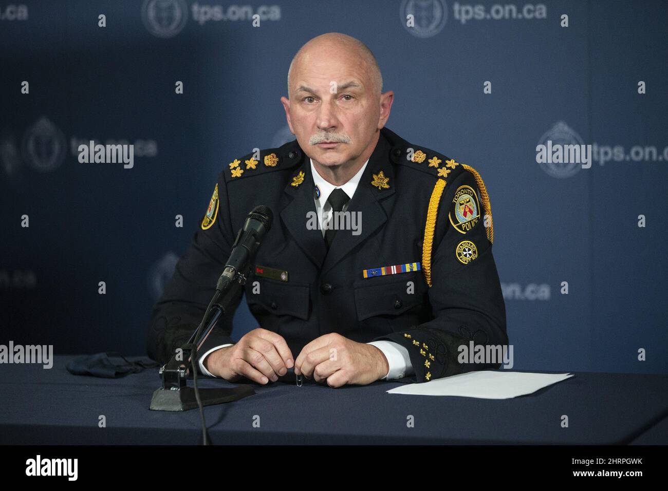 Toronto Police Chief James Ramer attends a news conference at Toronto ...