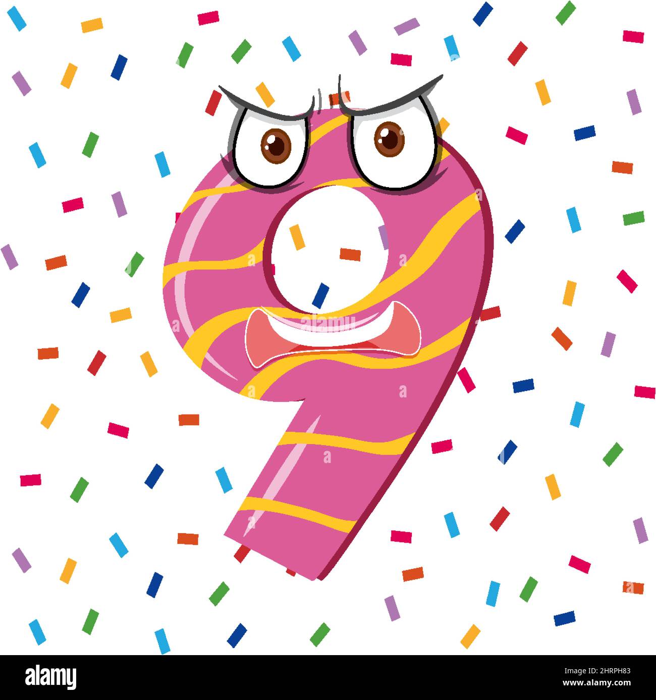 Number cartoon on white background illustration Stock Vector Image ...