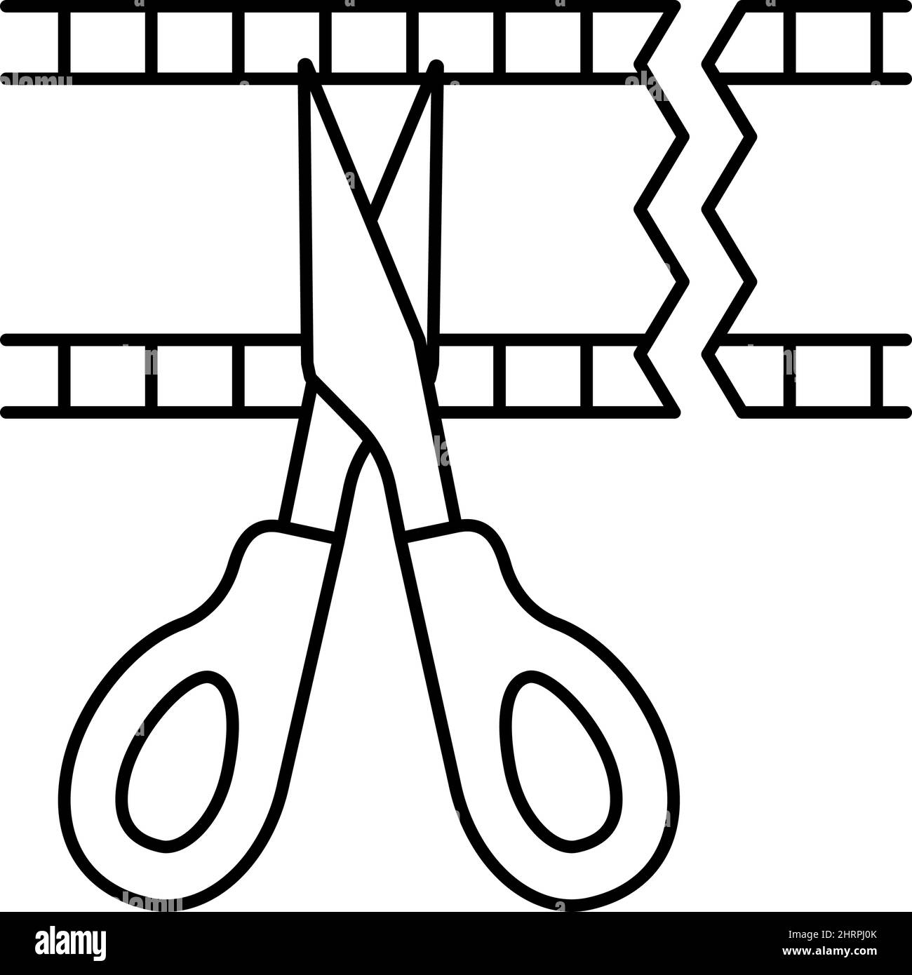 cropping video line icon vector illustration Stock Vector Image & Art ...