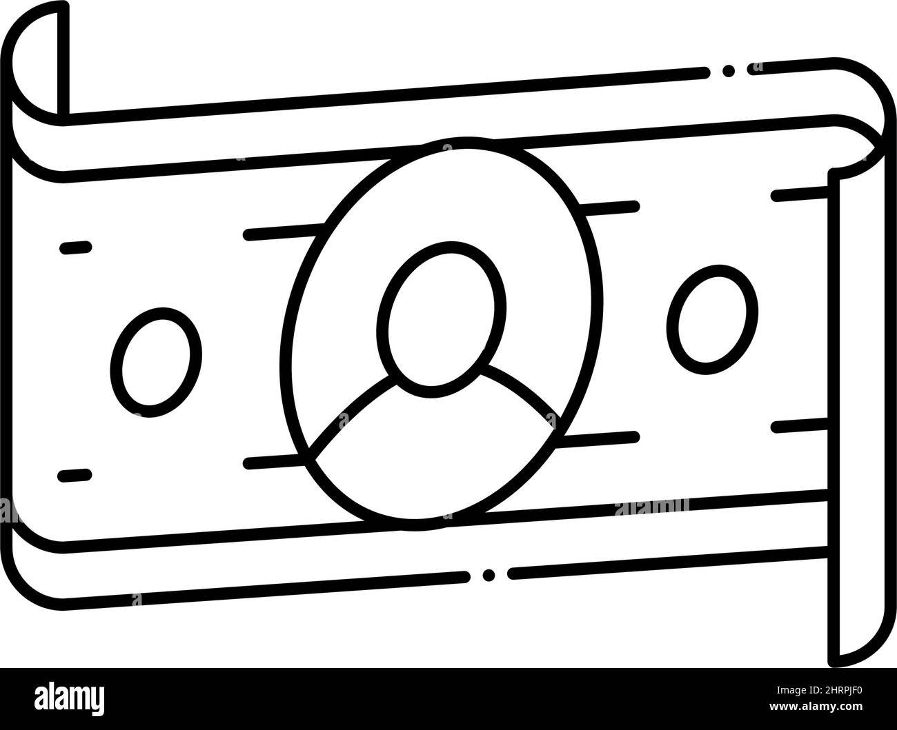 dollar banknote of business simulator application line icon vector ...