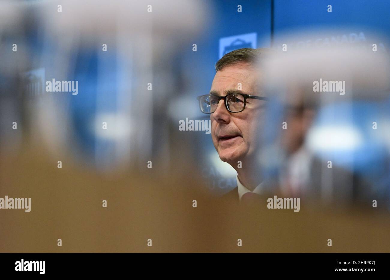 Governor of the Bank of Canada Tiff Macklem holds a press conference at ...