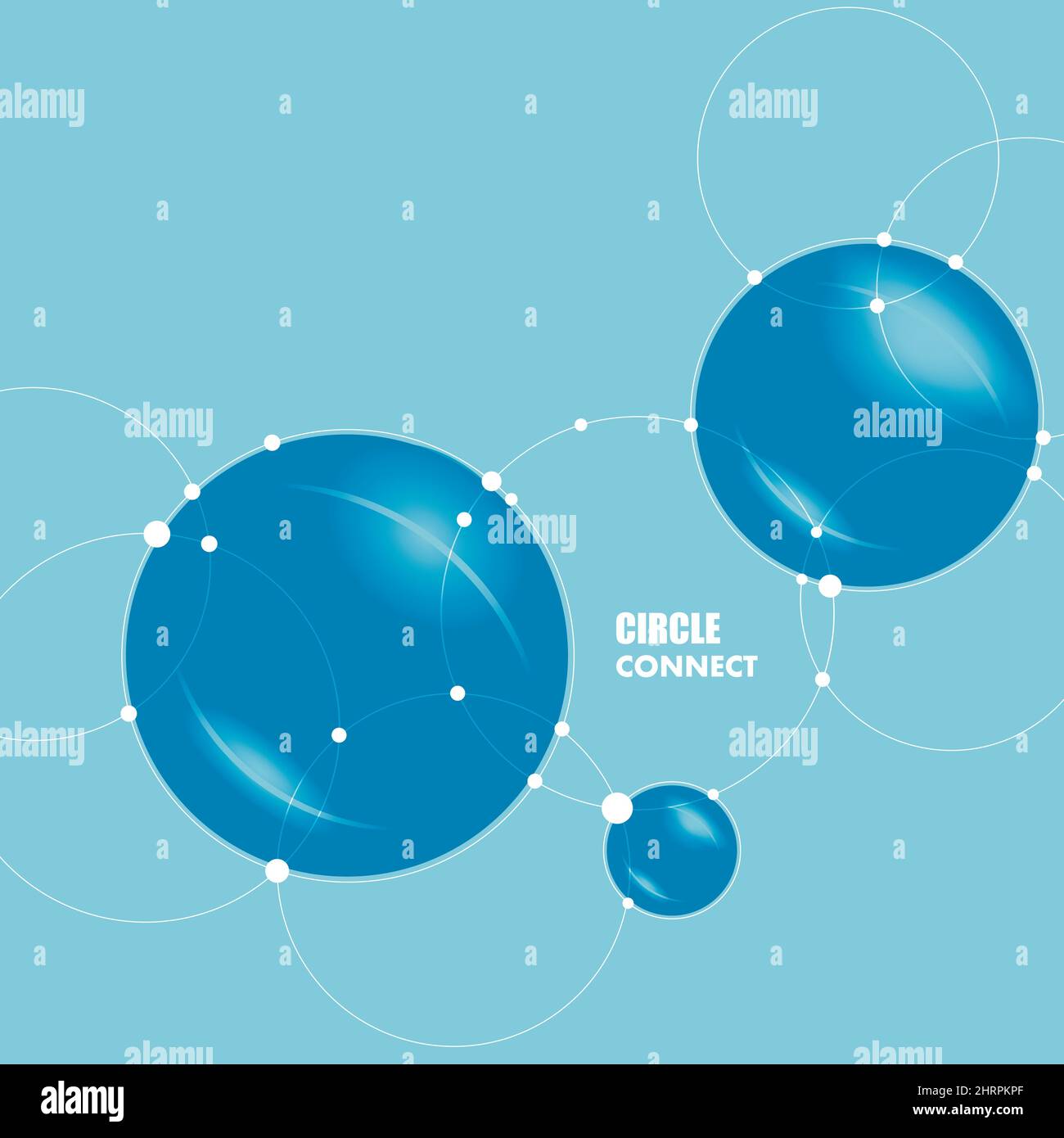 Abstract background with circles and dots. Connect technology vector ...