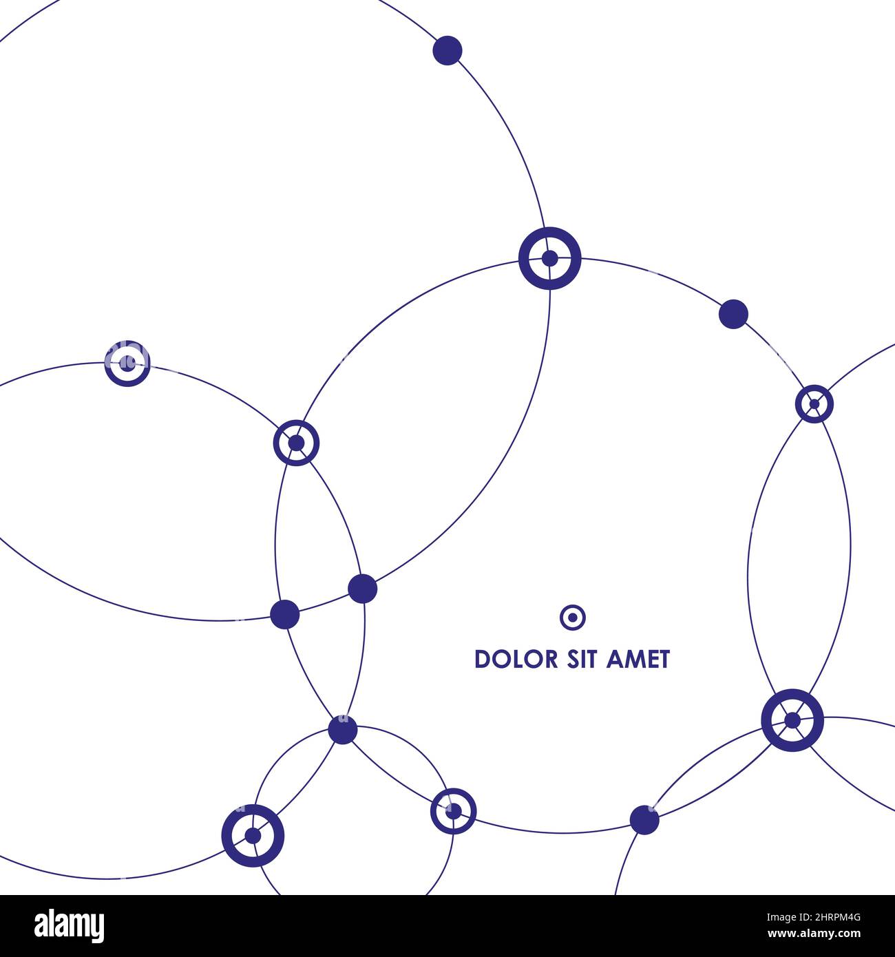 Abstract background with circles and dots. Connect technology vector ...