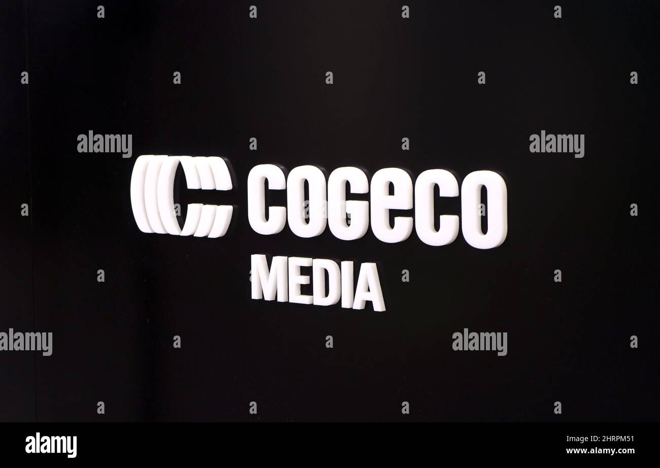 The Cogeco Media logo is seen in Montreal, on Monday, October 19, 2020 ...