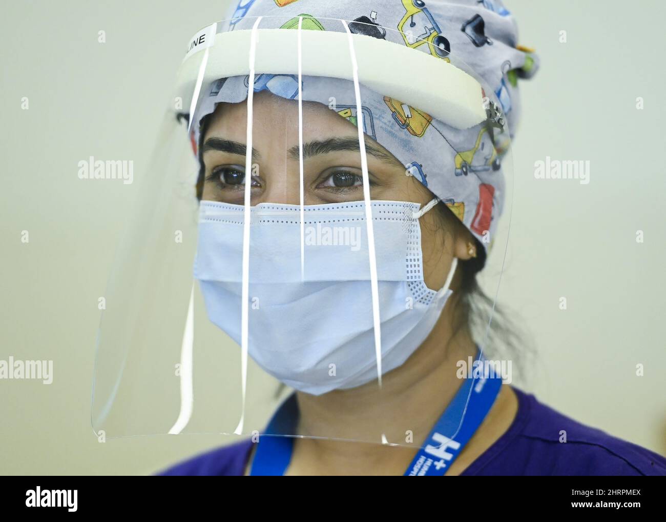 Respiratory registered nurse Angeline Kurian, who works on a COVID-19 ...