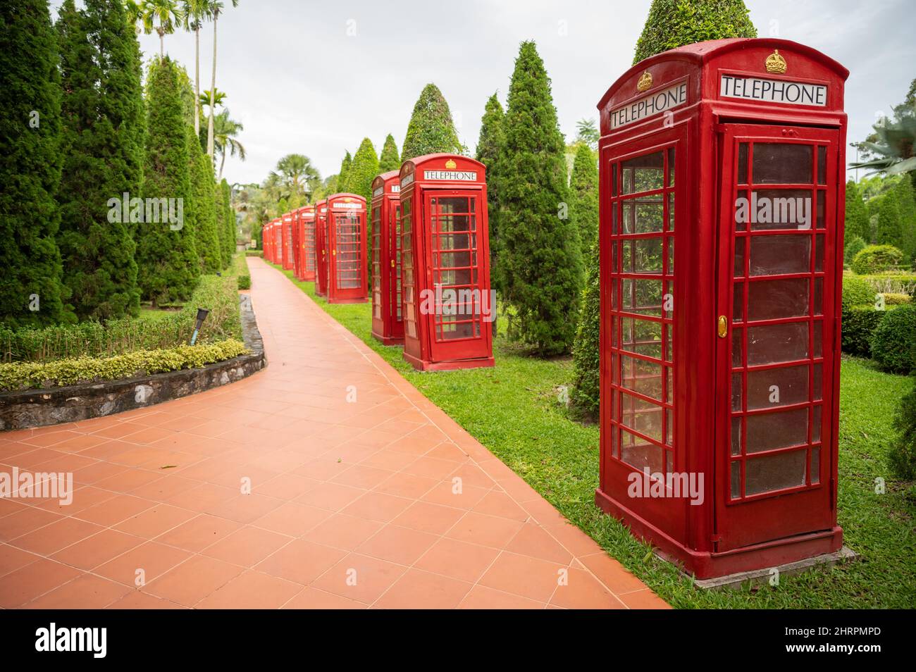 Classic red telephone boxes to call phone mobile communication British ...