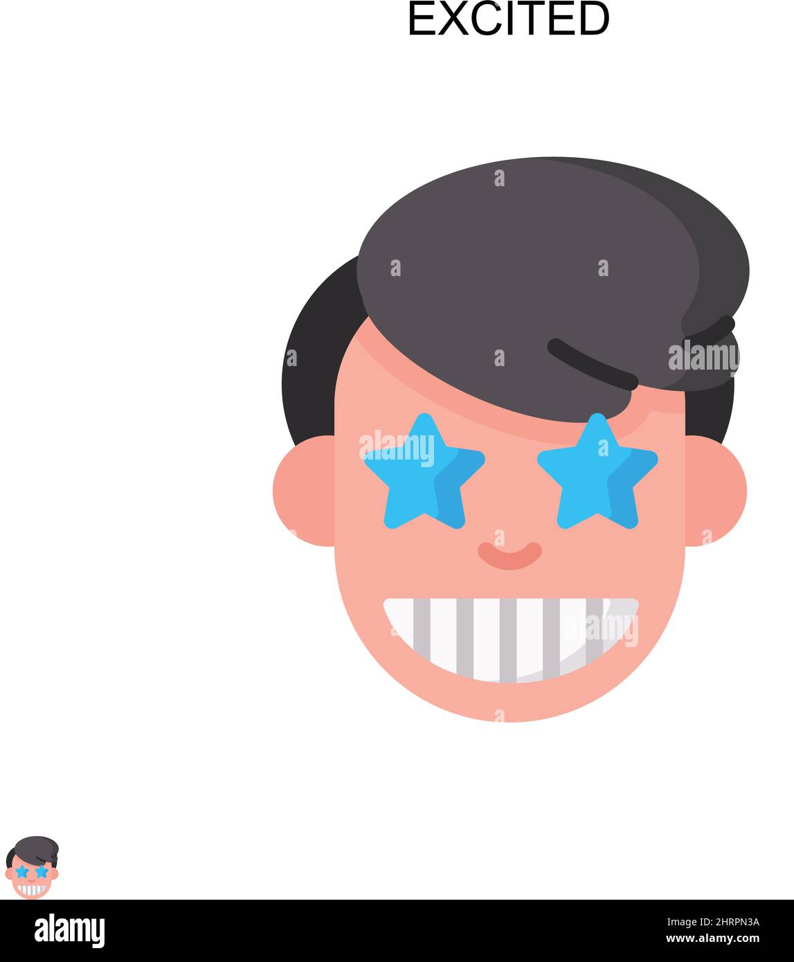 Excited Simple vector icon. Illustration symbol design template for web ...