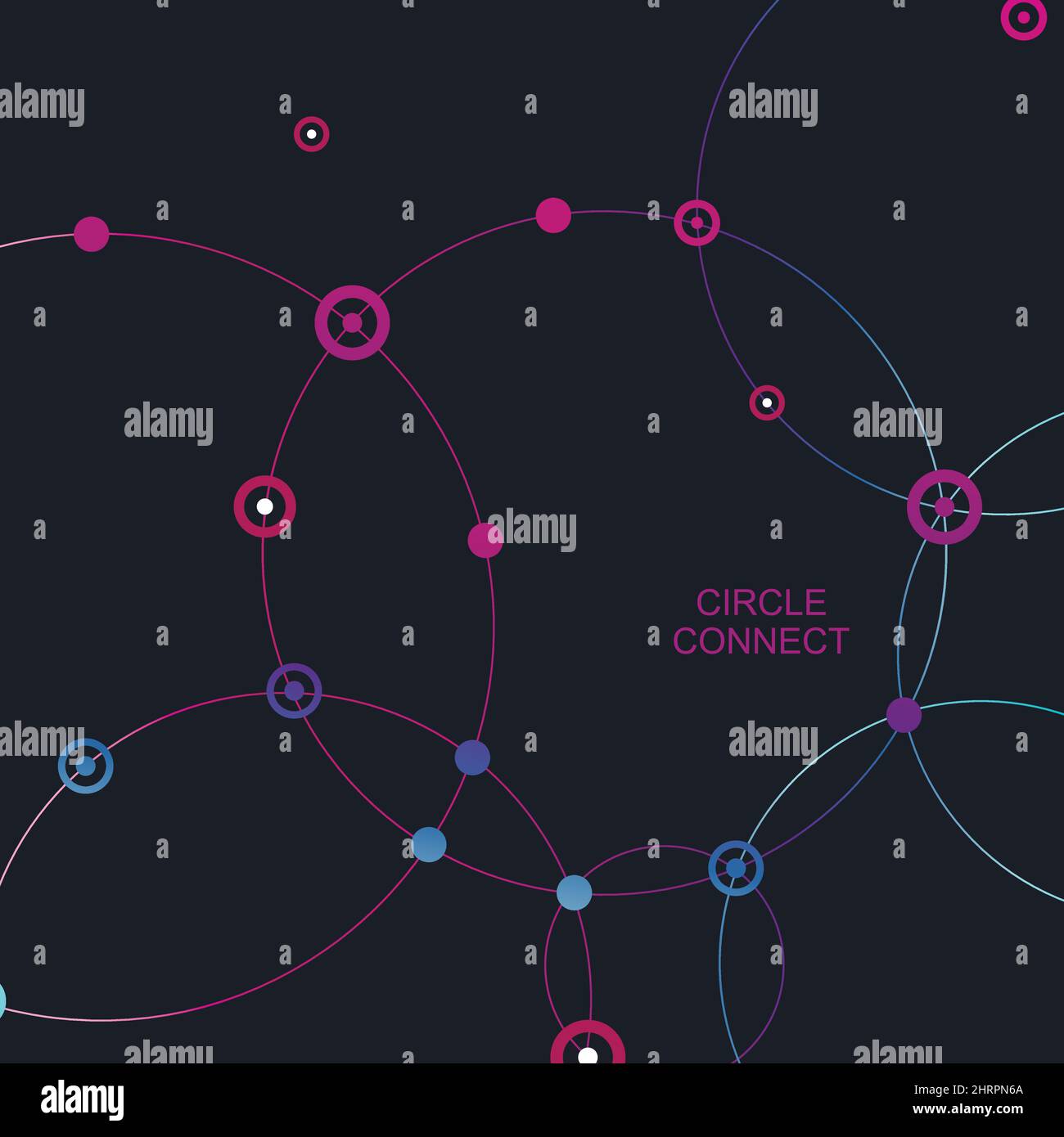 Network template. Digital background with connections circle Stock ...