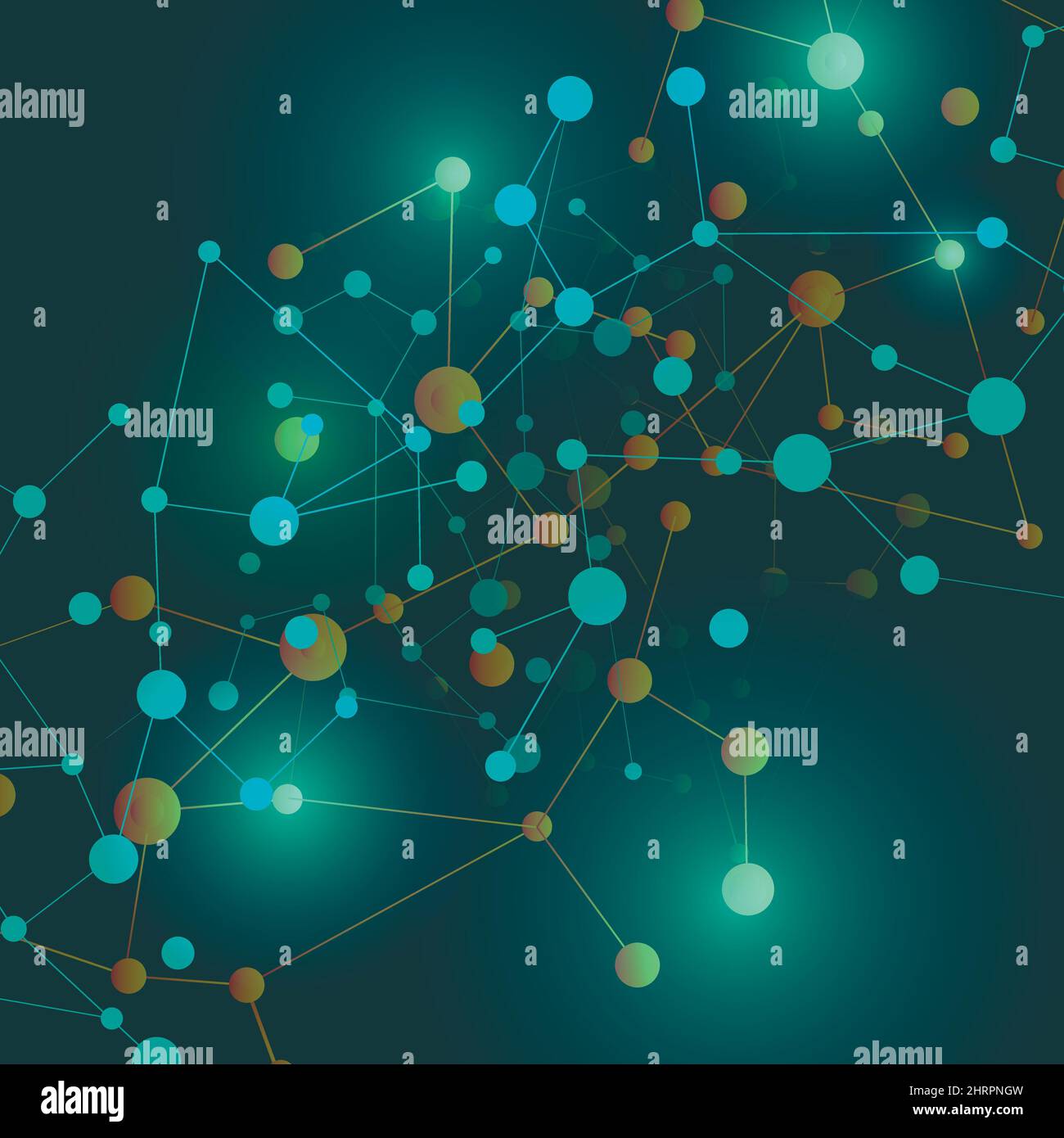 Abstract technology network concept on green background Stock Vector ...