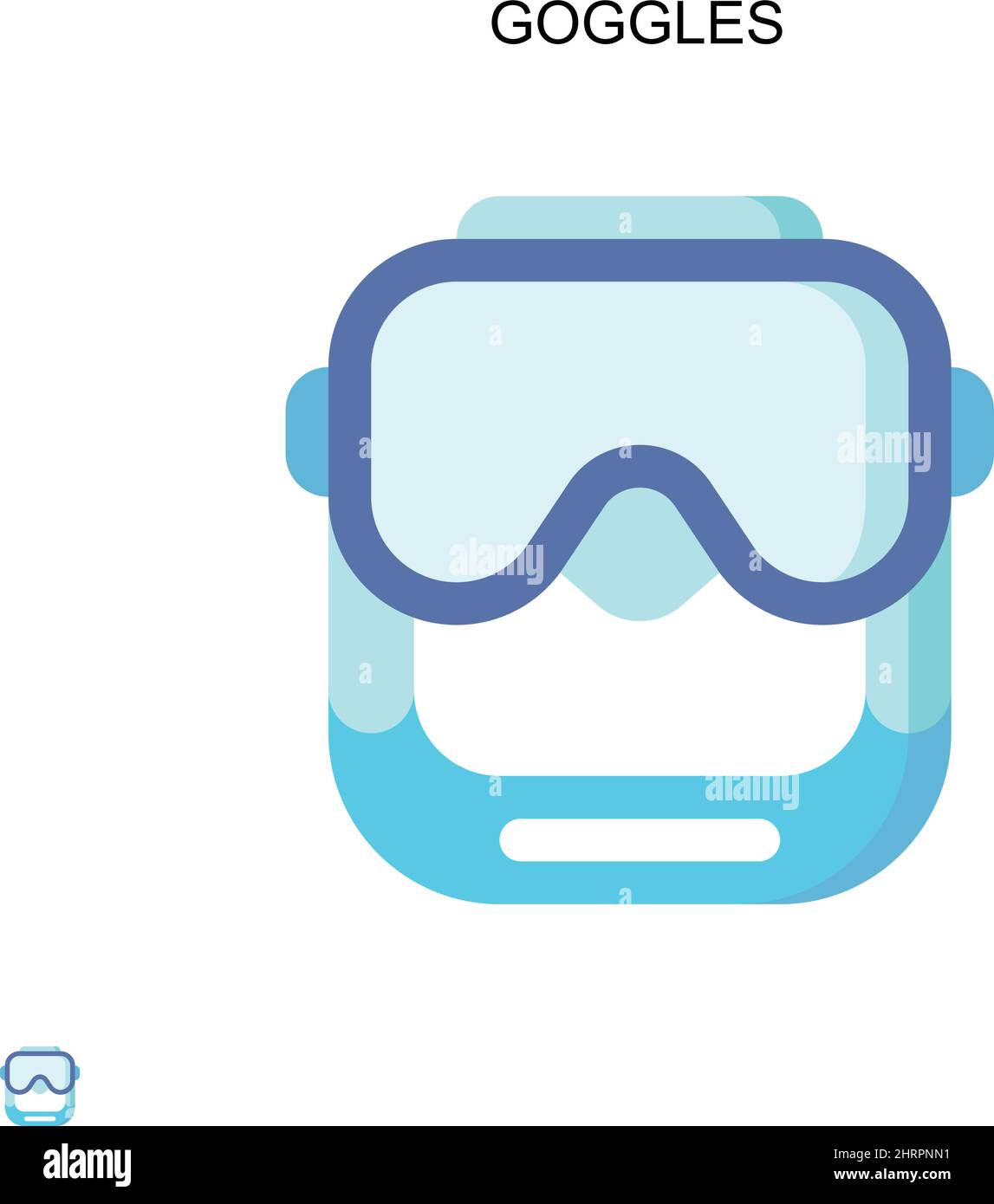 Goggles Simple vector icon. Illustration symbol design template for web ...