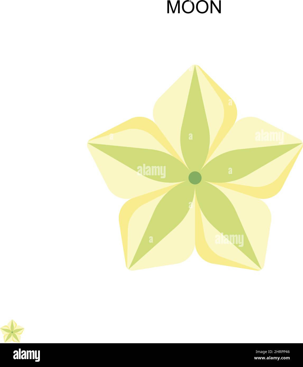 Moon Simple vector icon. Illustration symbol design template for web ...