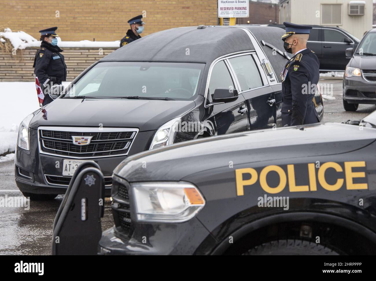 Ontario Provincial Police Commissioner Thomas Carrique (right) stands ...