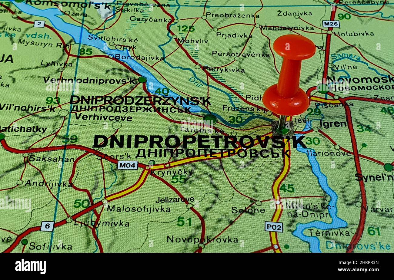 Map of dnipropetrovsk hi-res stock photography and images - Alamy