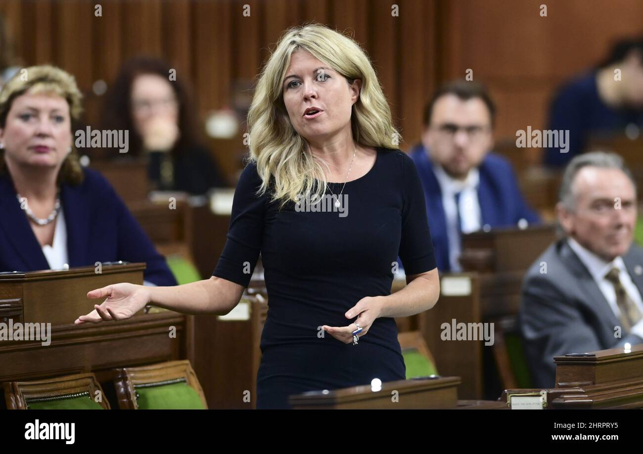 Conservative Member of Parliament Michelle Rempel Garner asks a ...