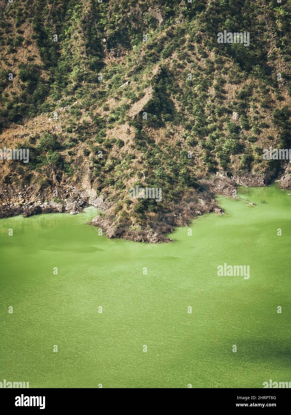 Aerial view of El Chichon Volcano (El Chichonal) in Chiapas, Mexico ...