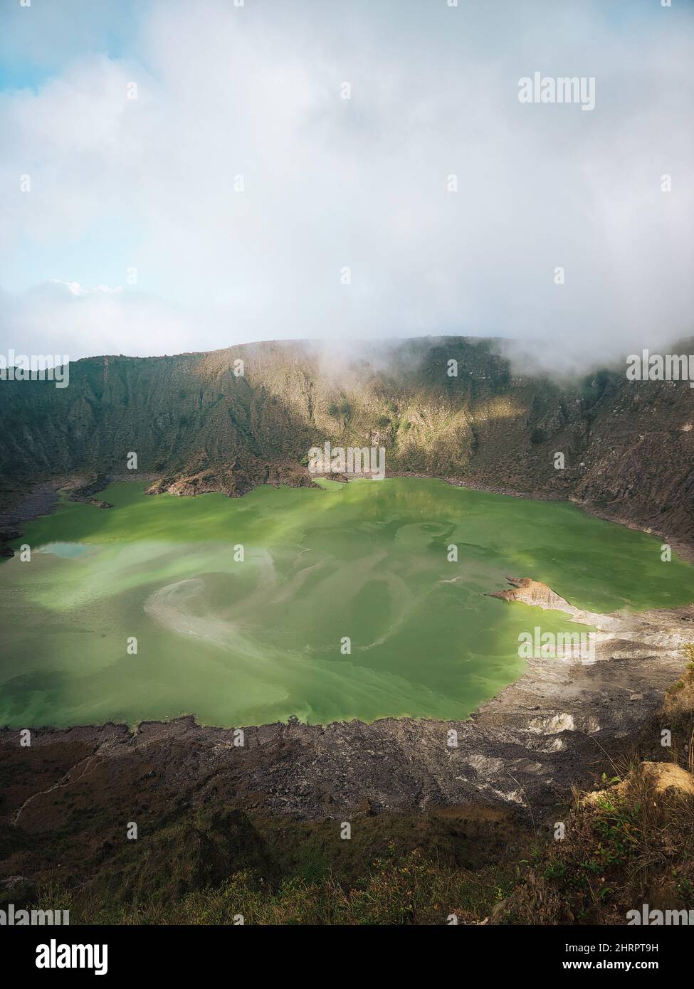 Aerial view of El Chichon Volcano (El Chichonal) in Chiapas, Mexico ...