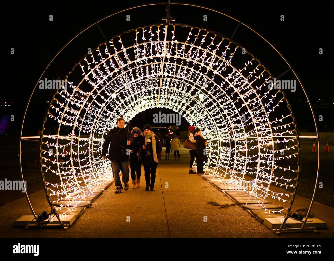People overlook the millions of holiday lights during the 38th annual ...