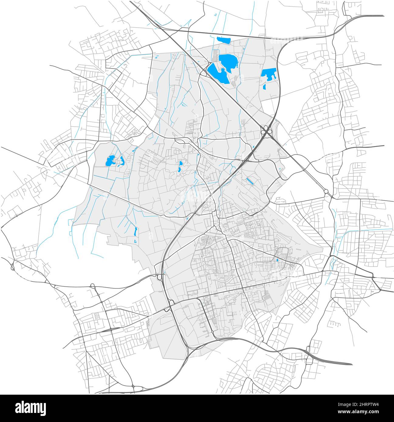 Aubing-Lochhausen-Langwied, München, DEUTSCHLAND, high detail vector ...
