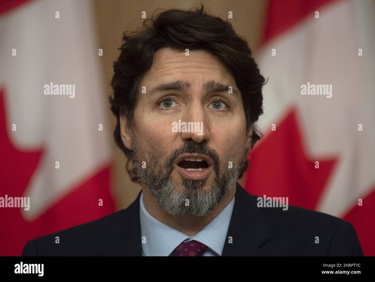Prime Minister Justin Trudeau speaks at a news conference in Ottawa ...