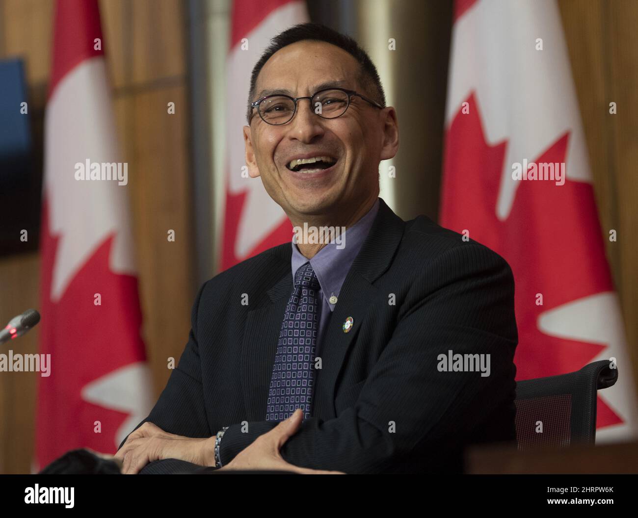 Deputy Chief Public Health Officer Howard Njoo laughs during a COVID-19 ...