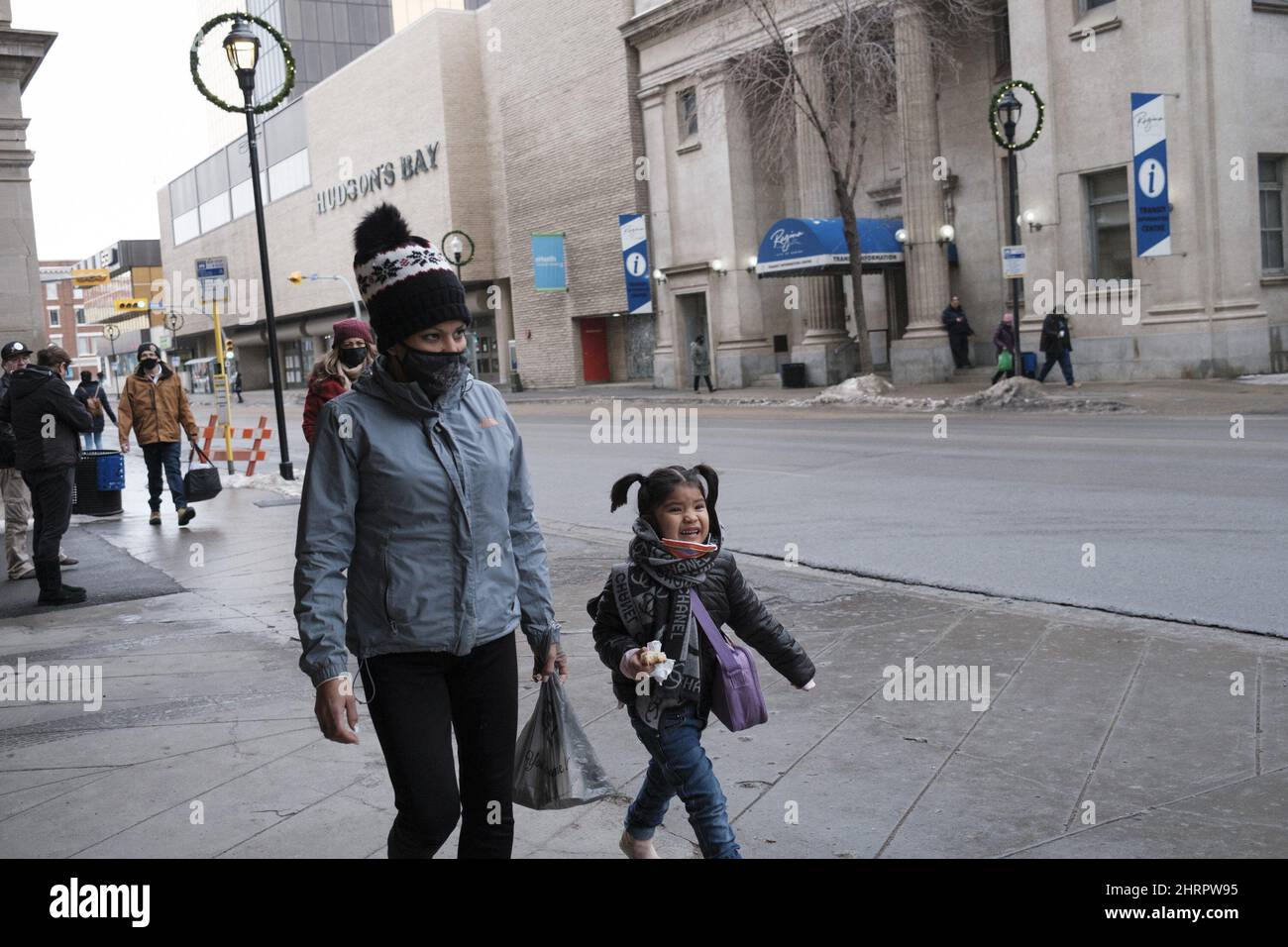 People wear masks in downtown Regina on Wednesday Dec. 9, 2020. THE ...