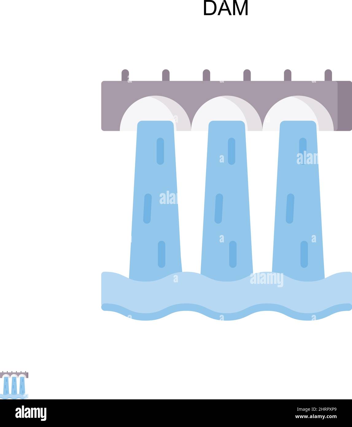 Dam river water structure Cut Out Stock Images & Pictures - Alamy