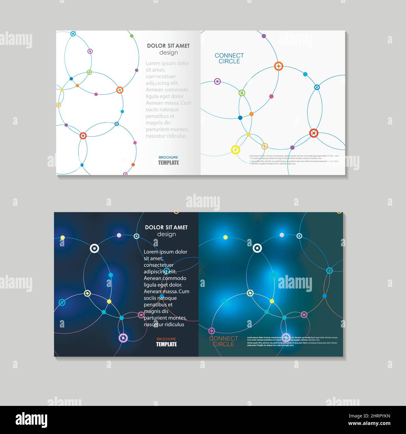 Vector abstract technology brochure with dots and line Stock Vector ...