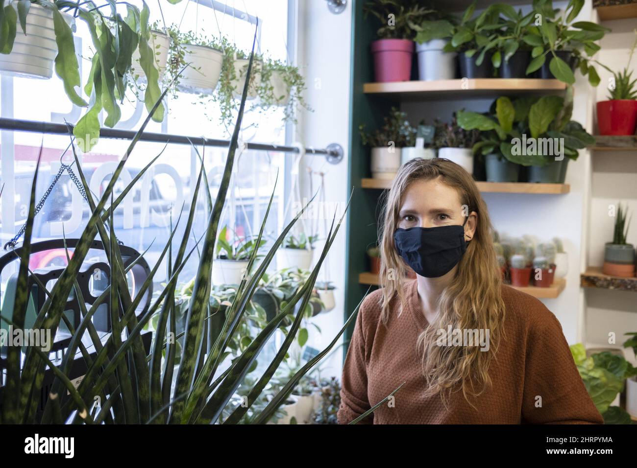 Owner Kait Waugh is shown at her store called the Fat Plant Farm in ...