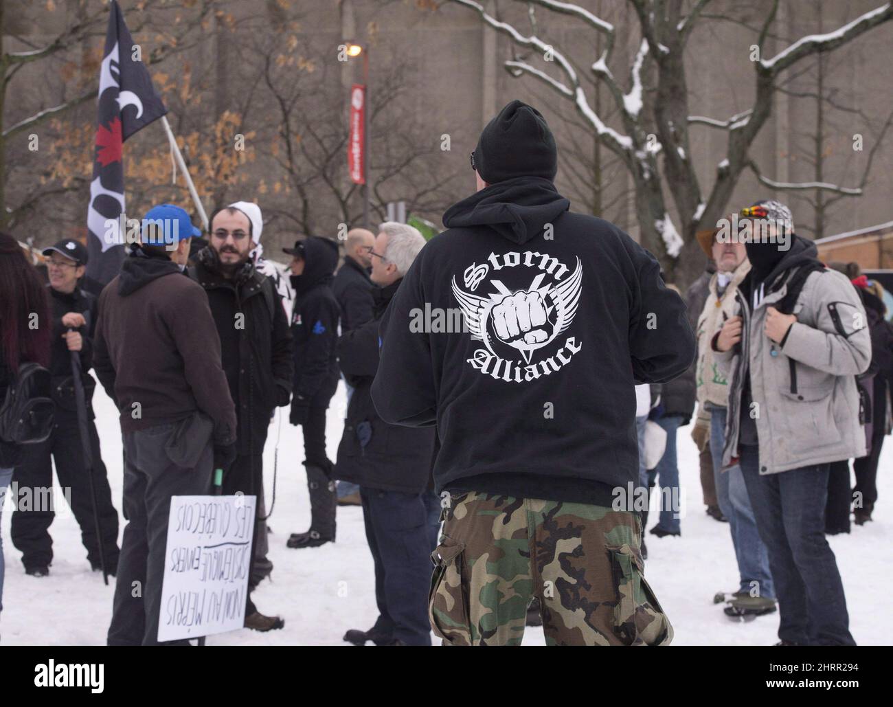 Storm Alliance right wing group members prepare to demonstrate in ...