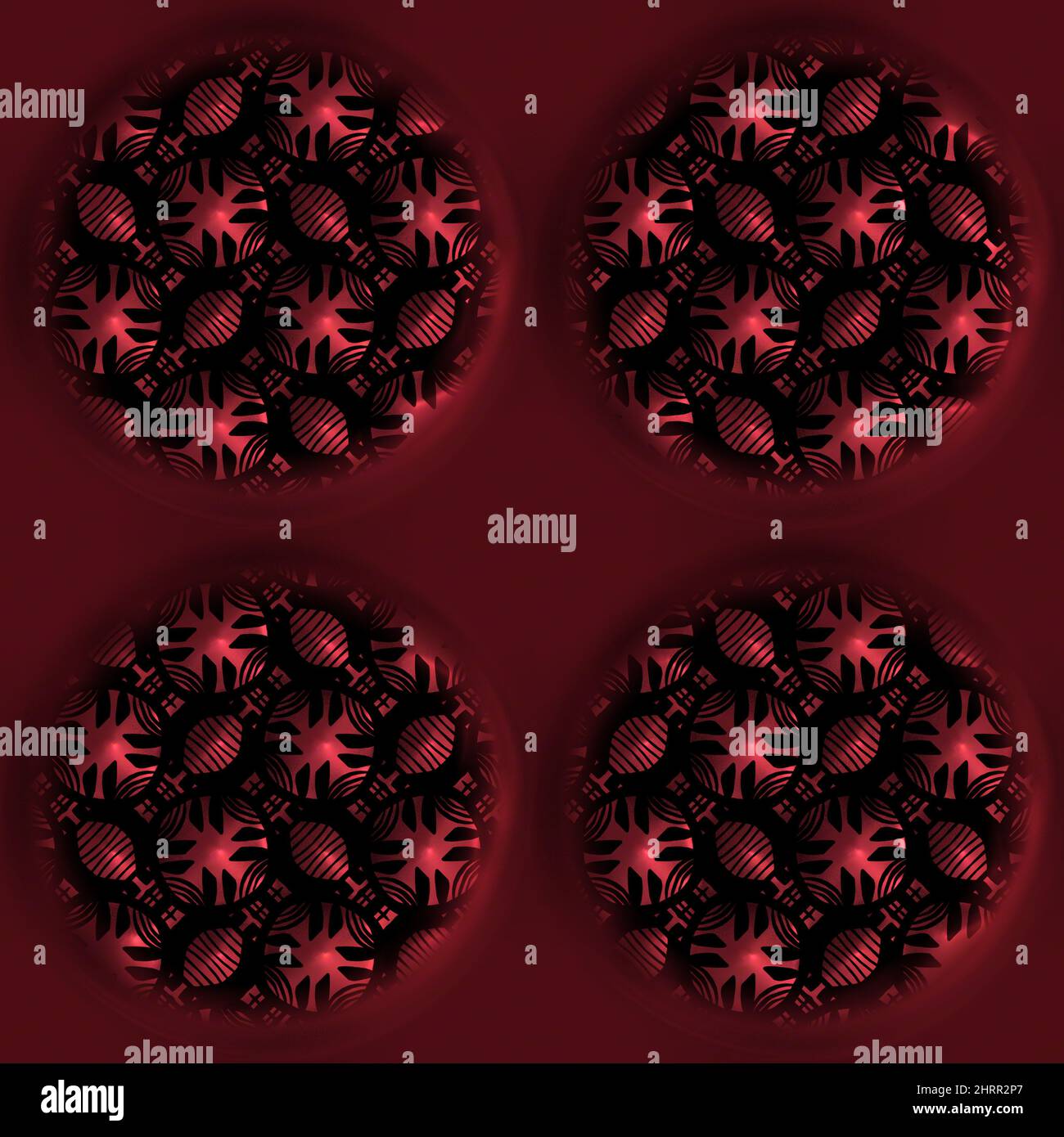 Red metal effect decorative oriental texture. Seamless engraved ...