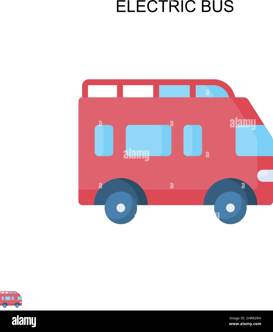 Electric bus Simple vector icon. Illustration symbol design template ...