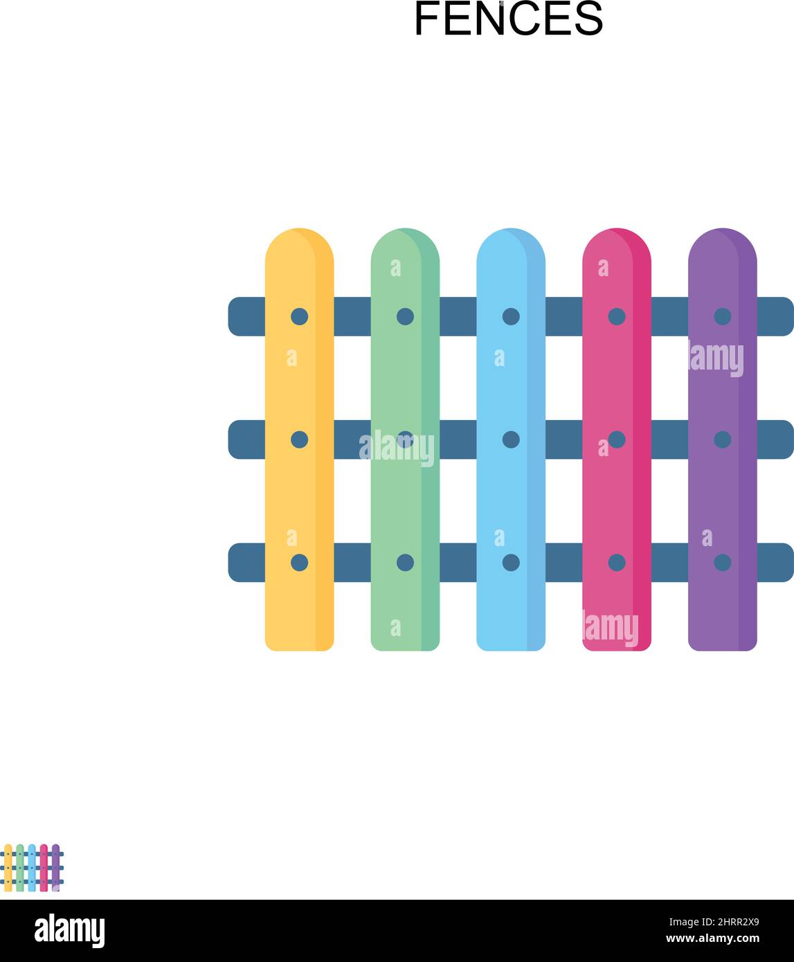 Fences Simple vector icon. Illustration symbol design template for web ...