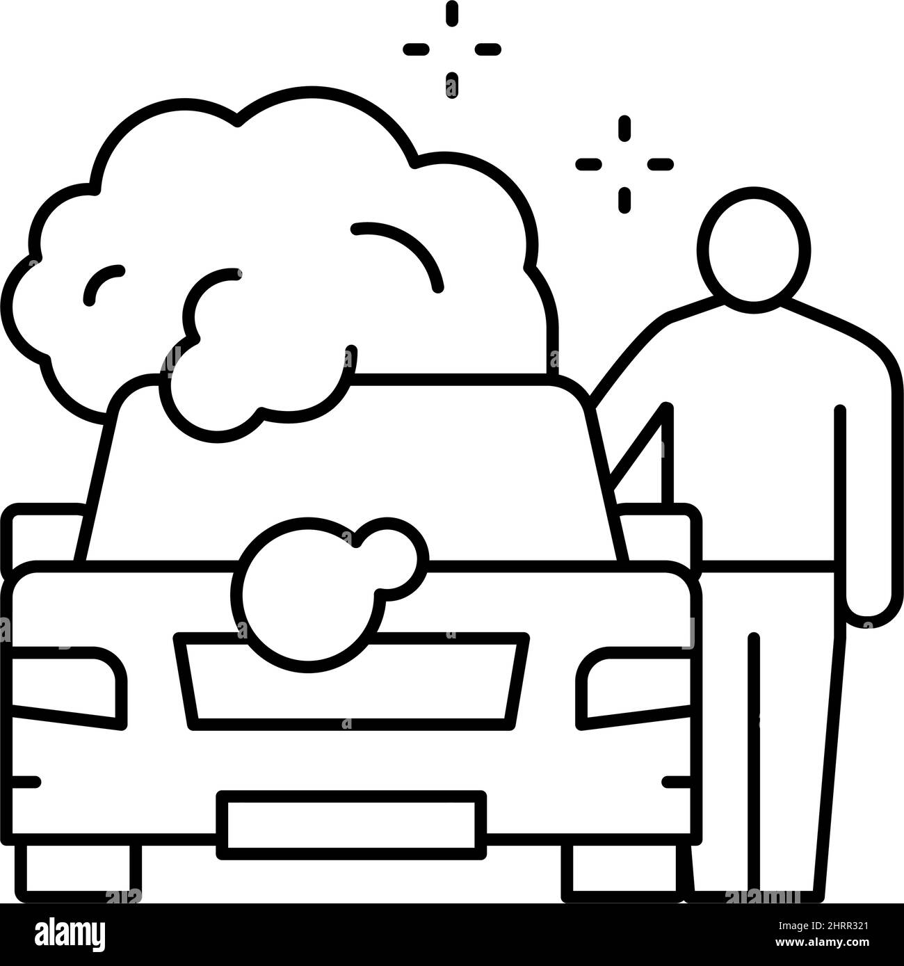 client car wash line icon vector illustration Stock Vector Image & Art ...