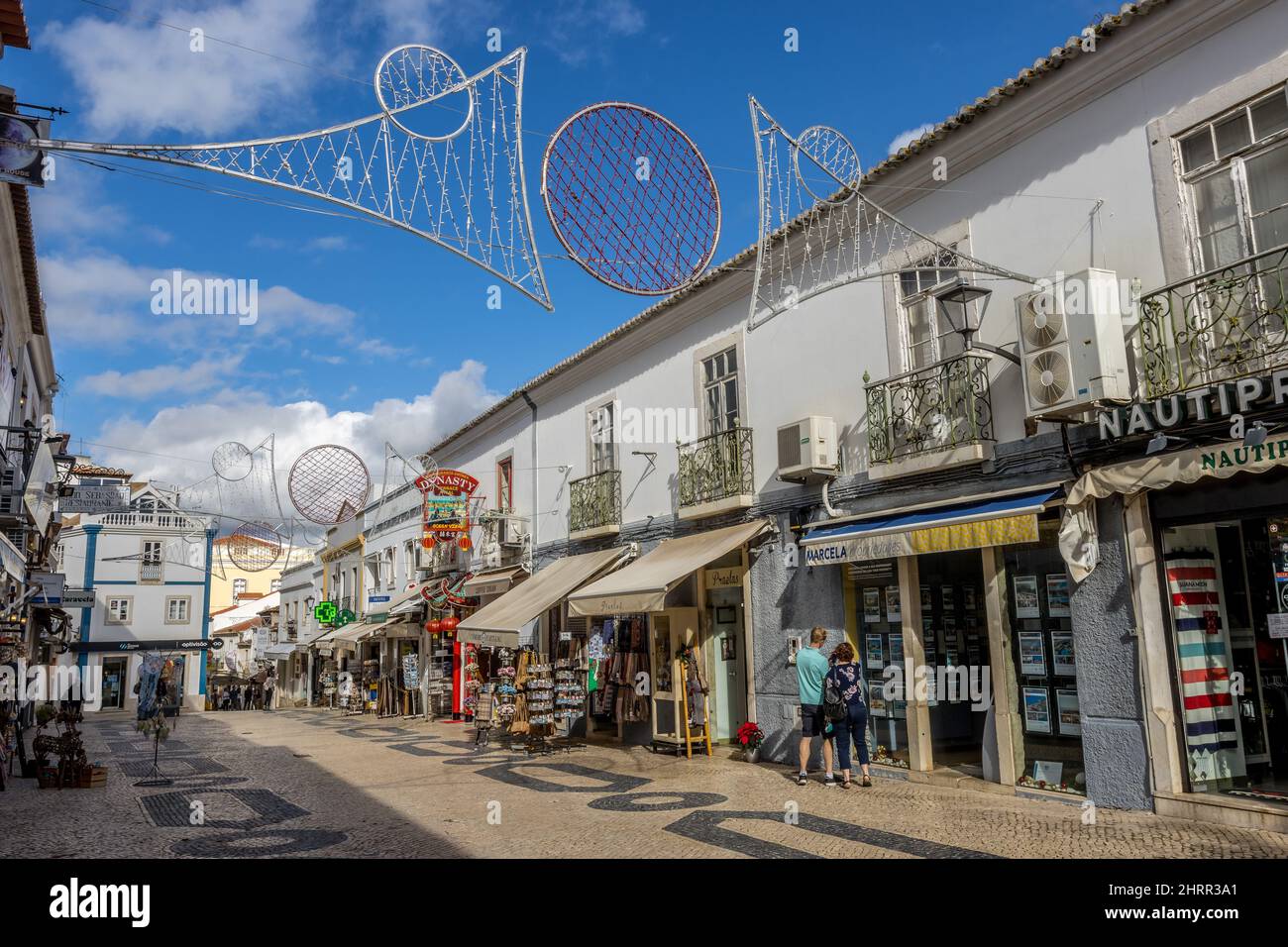 Street with residential buildings in Lagos, Portugal Stock Photo - Alamy