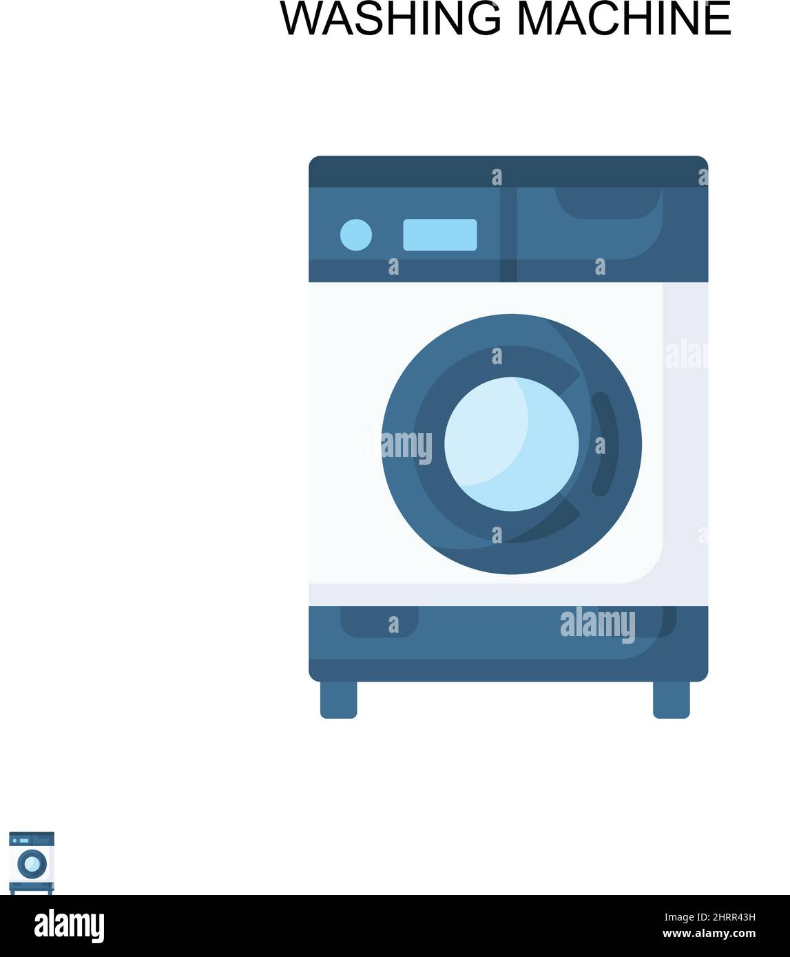 Washing machine Simple vector icon. Illustration symbol design template ...