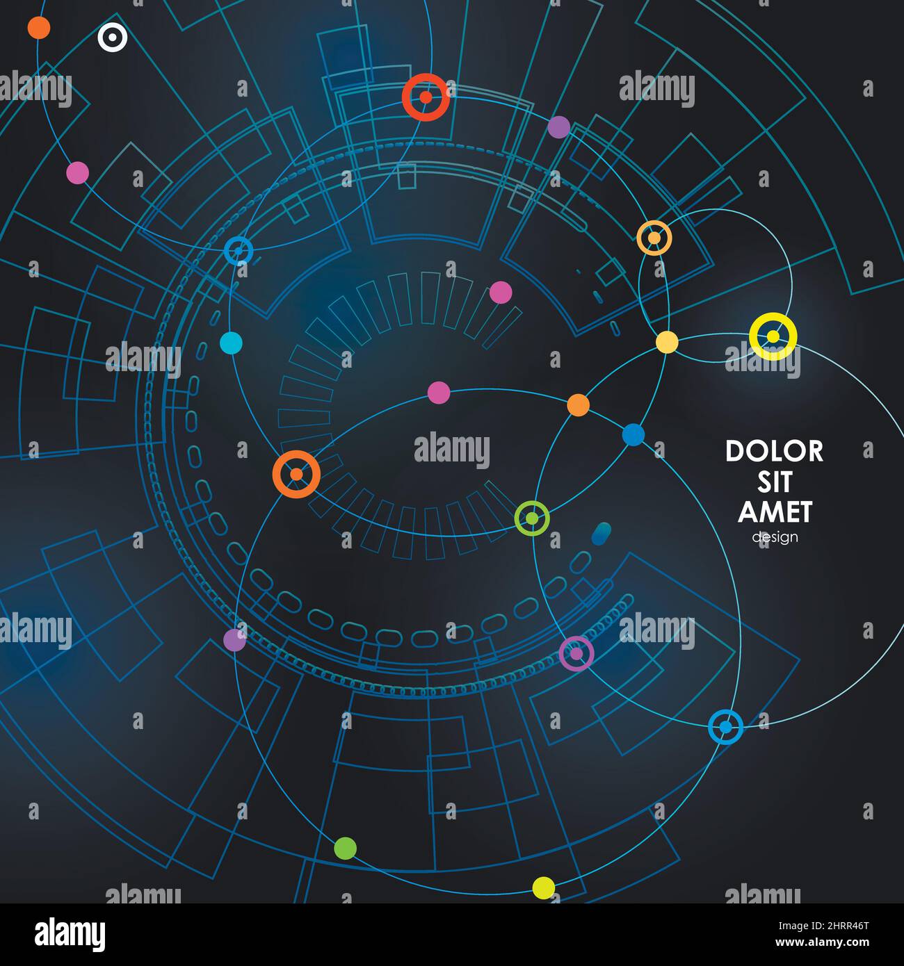 Vector abstract technology background with dots and line Stock Vector ...