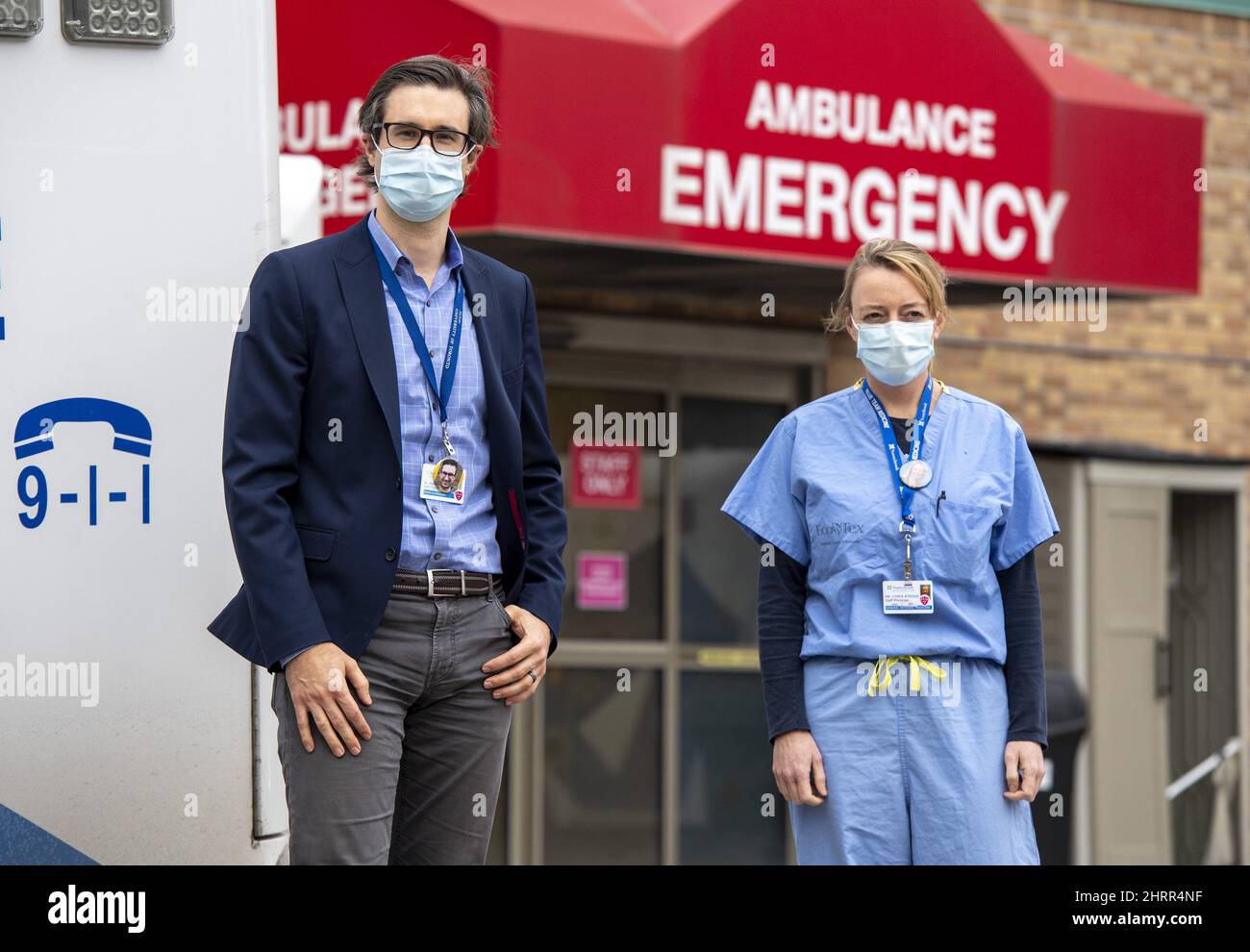 Dr. Jerome Leis and Dr. Lynfa Stroud are pictured at Sunnybrook ...