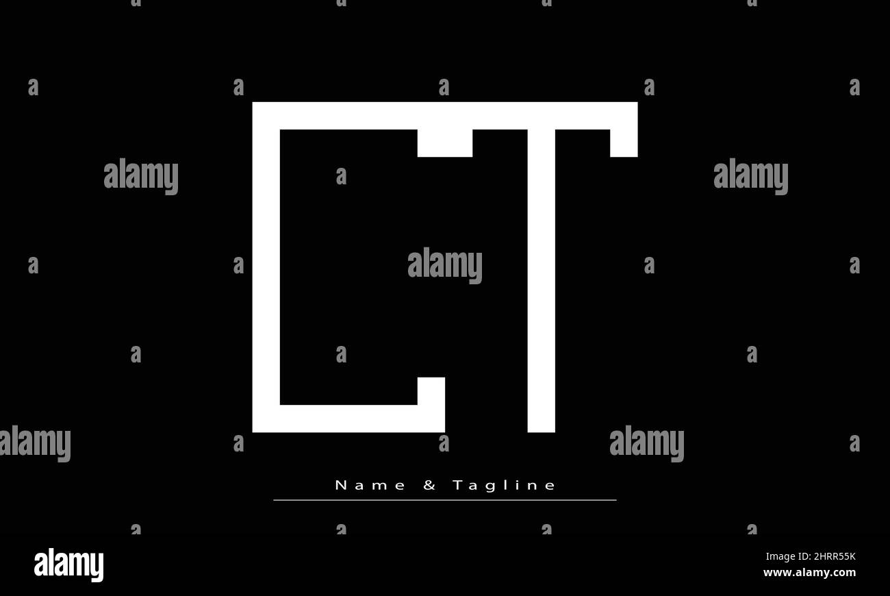 Ct initials logo Black and White Stock Photos & Images - Alamy