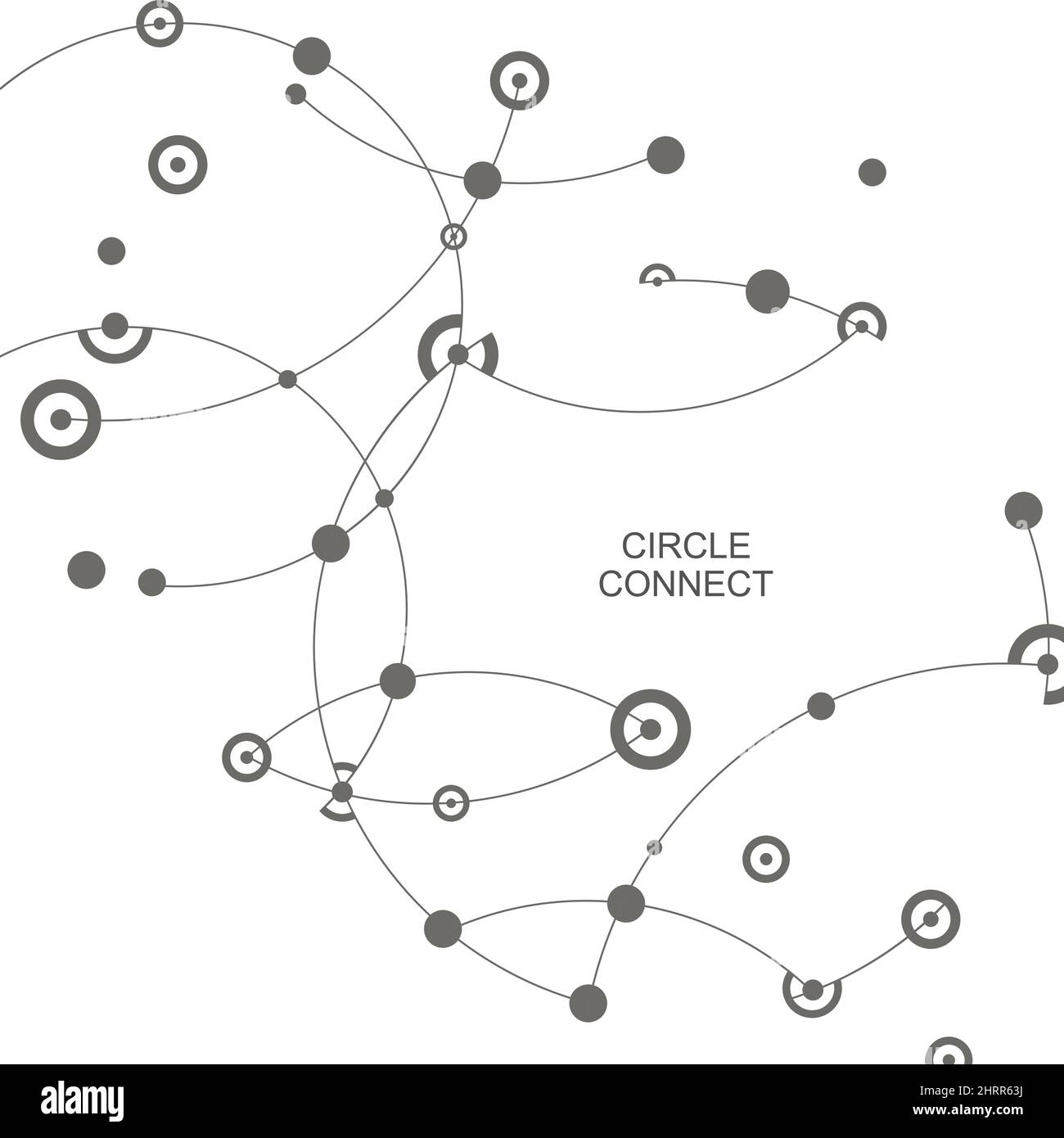 Vector abstract technology background with connect circle and dot Stock ...