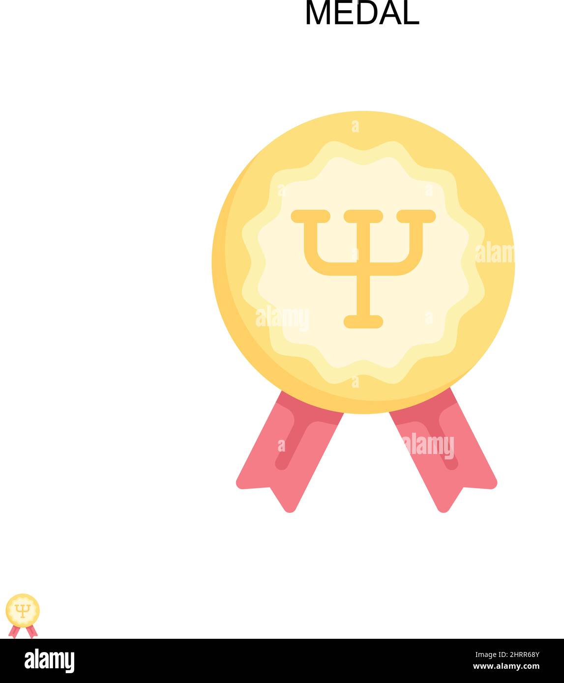 Medal Simple vector icon. Illustration symbol design template for web ...