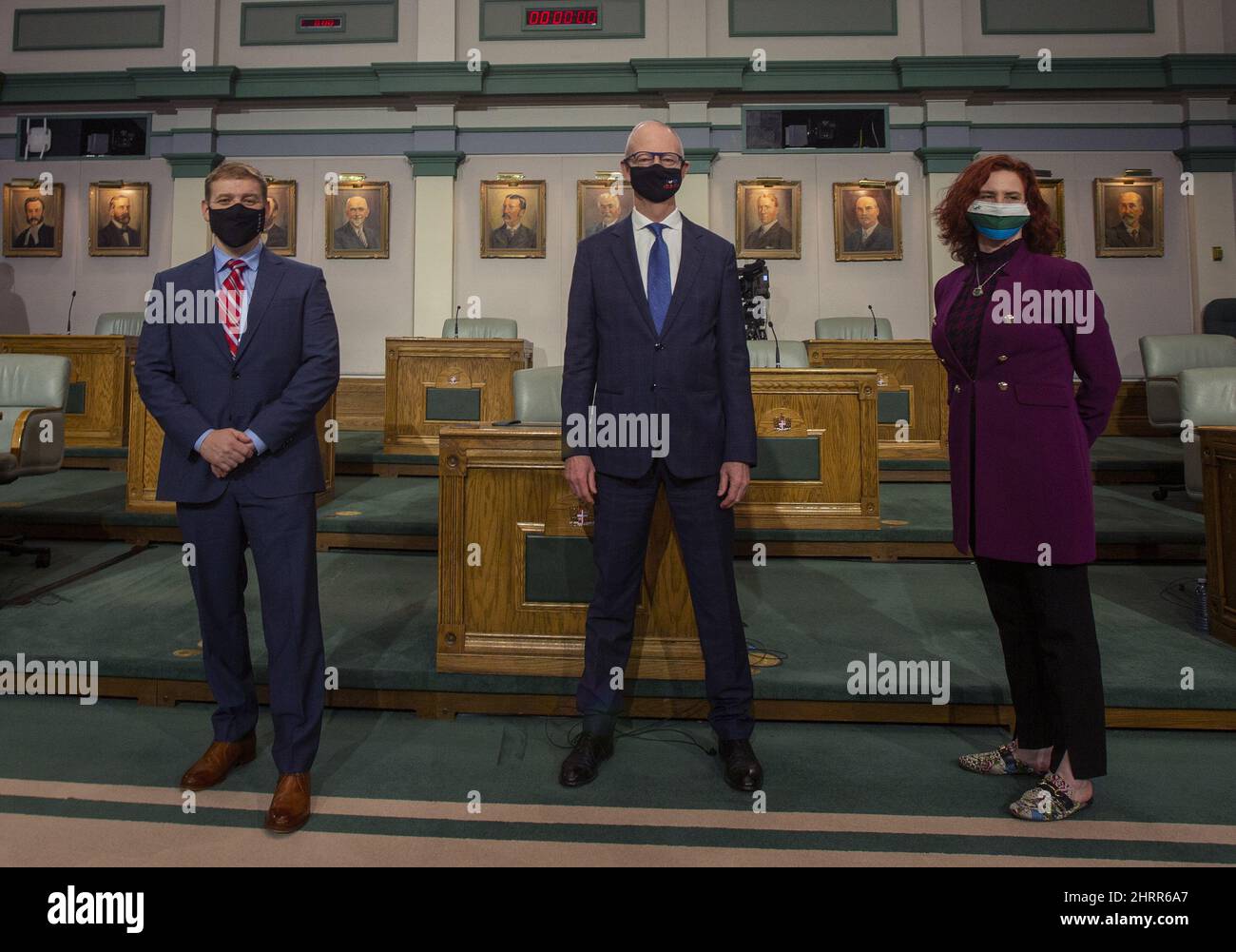 Liberal Leader Andrew Furey, left to right, Progressive Conservative ...