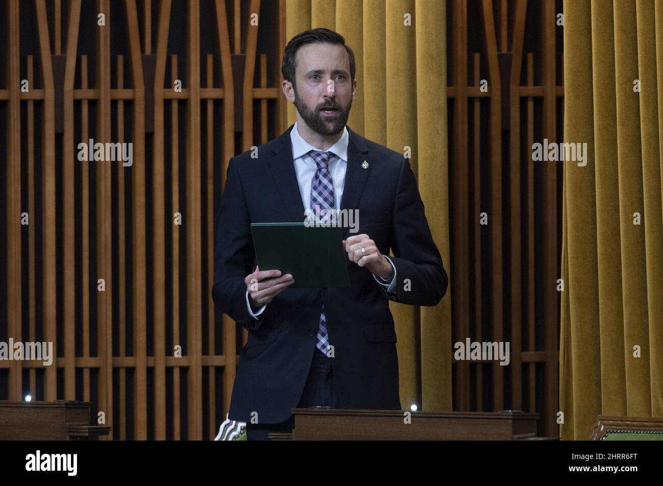 Independent Member of Parliament Derek Sloan rises during question ...