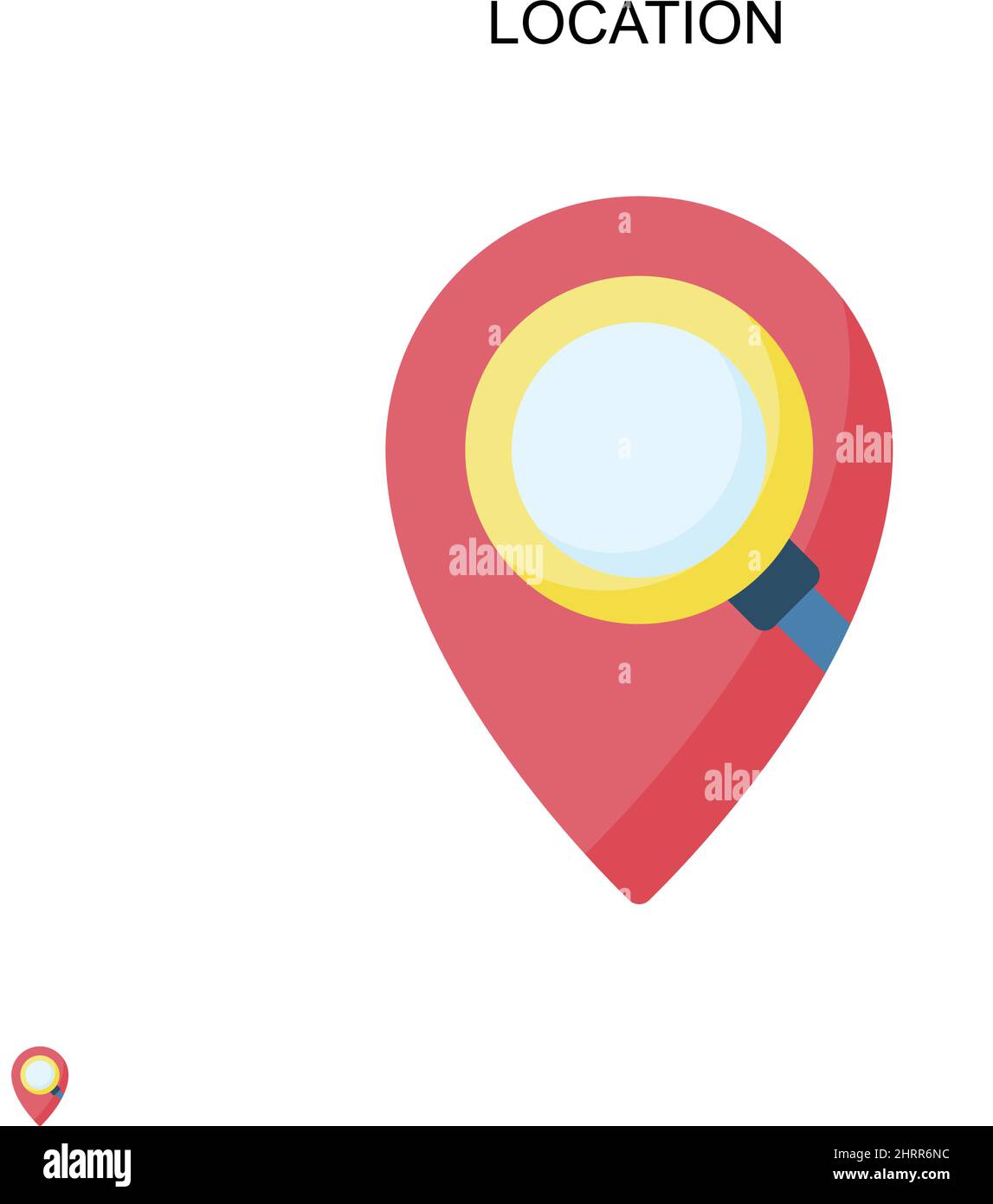Location Simple vector icon. Illustration symbol design template for ...
