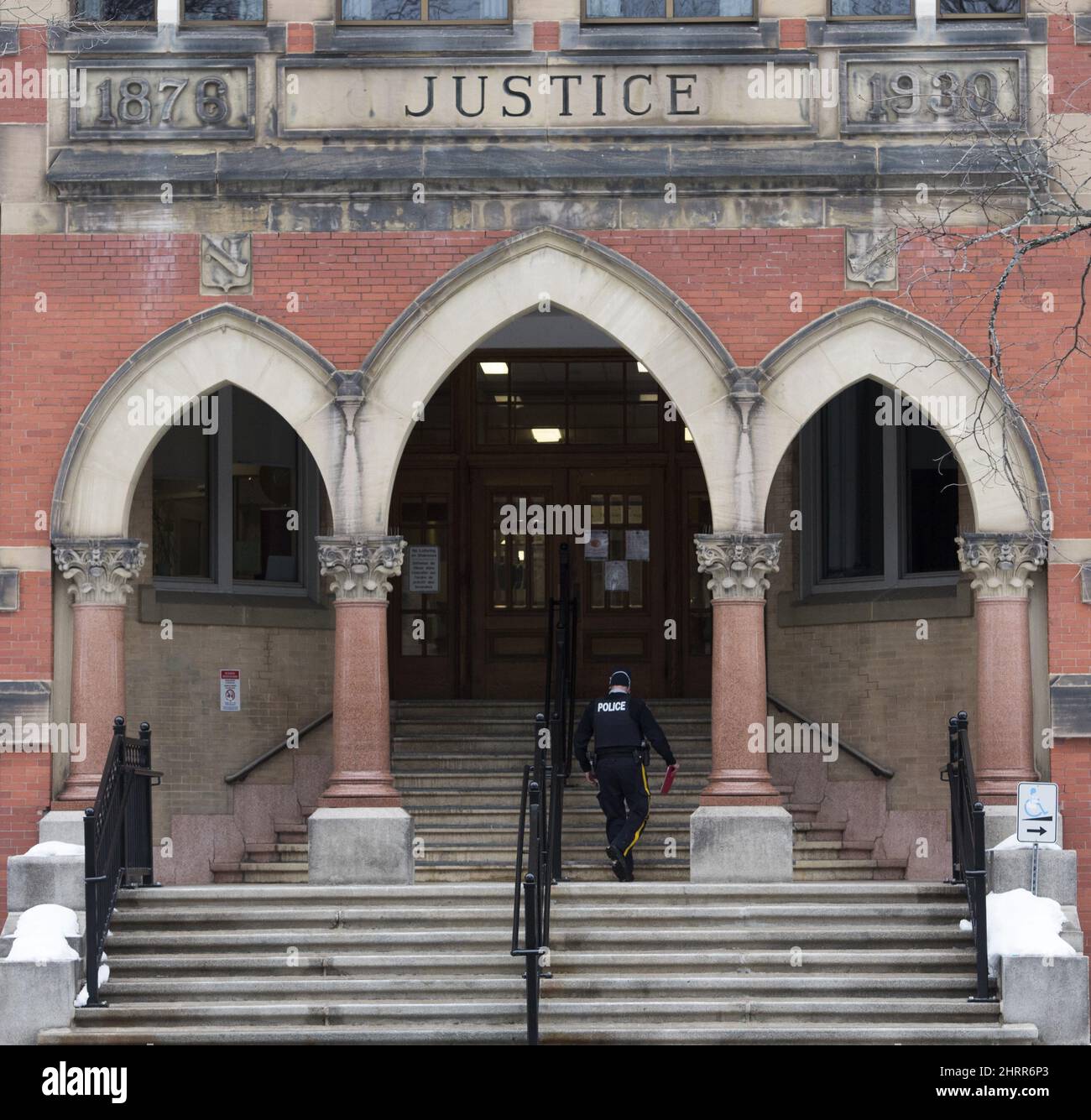 The Justice building and Provincial Courthouse in downtown Fredericton ...