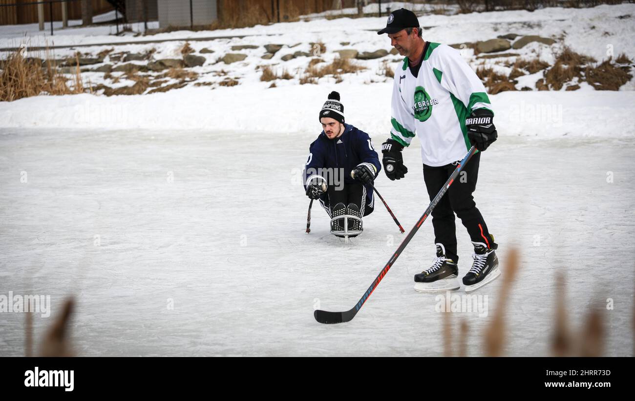 Humboldt Broncos bus crash survivor Ryan Straschnitzki, left, and his ...