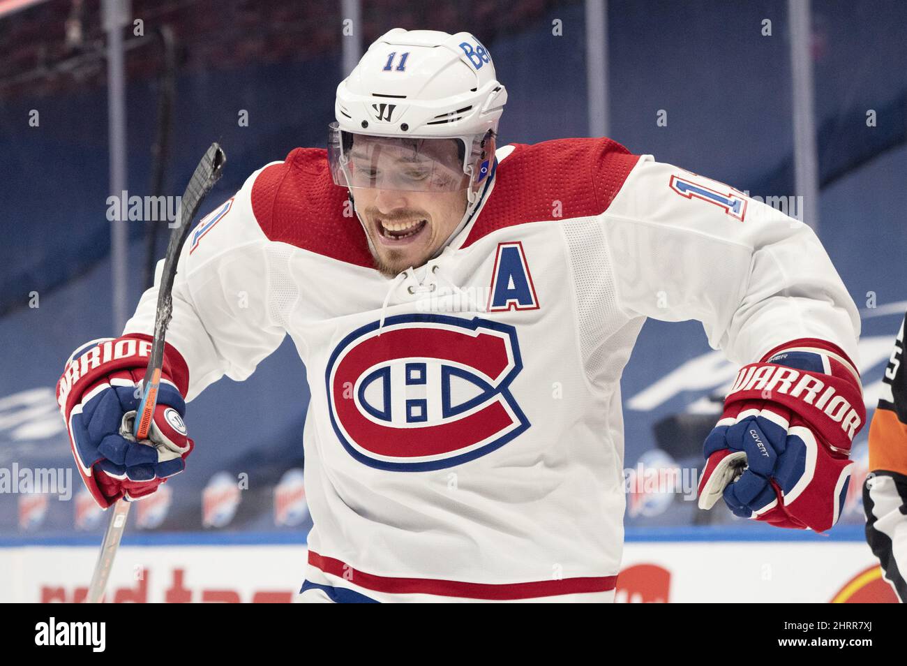 Montreal Canadiens right wing Brendan Gallagher (11) celebrates his ...