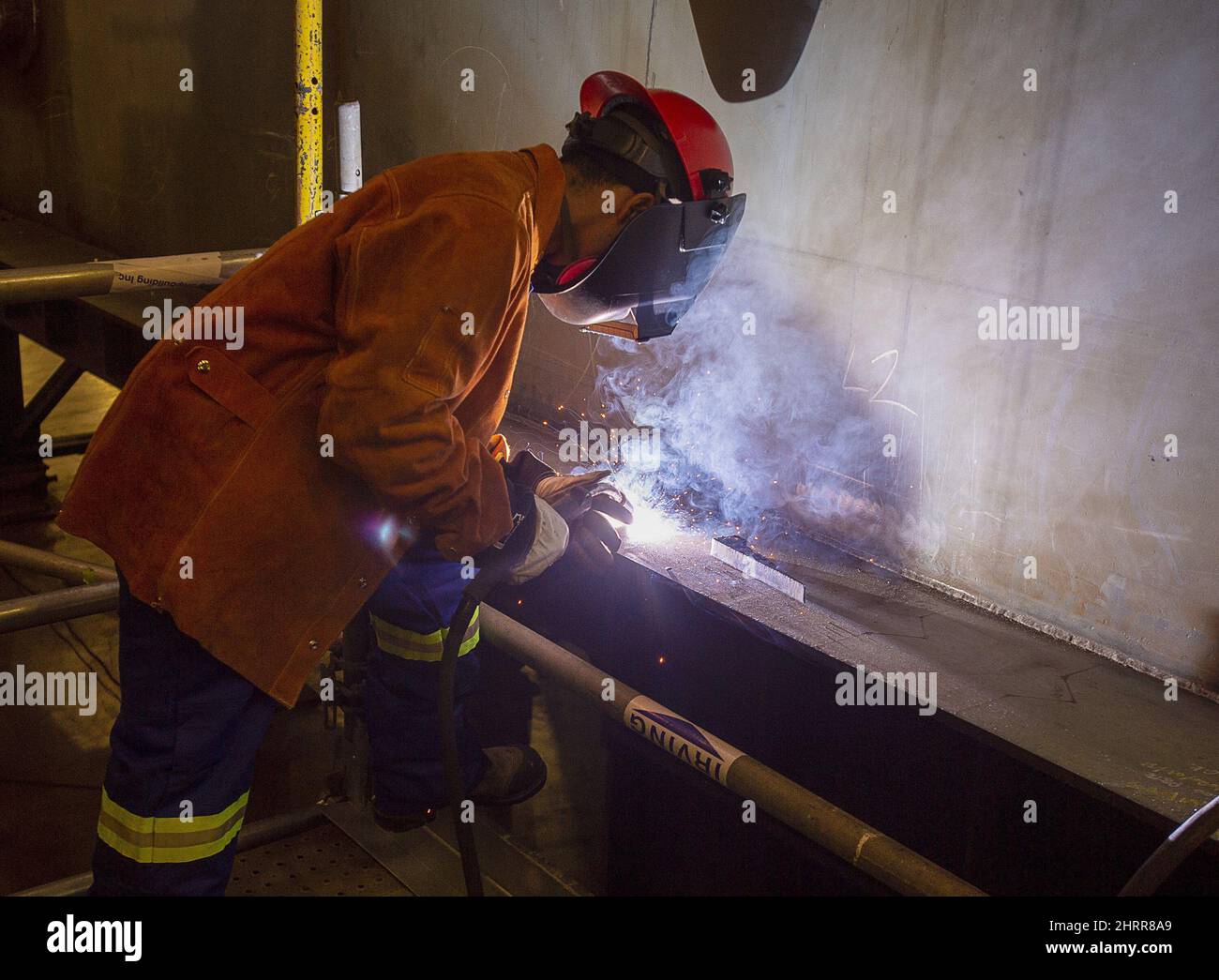 Tyrell Young, an apprentice welder and recent graduate of the Pathways ...