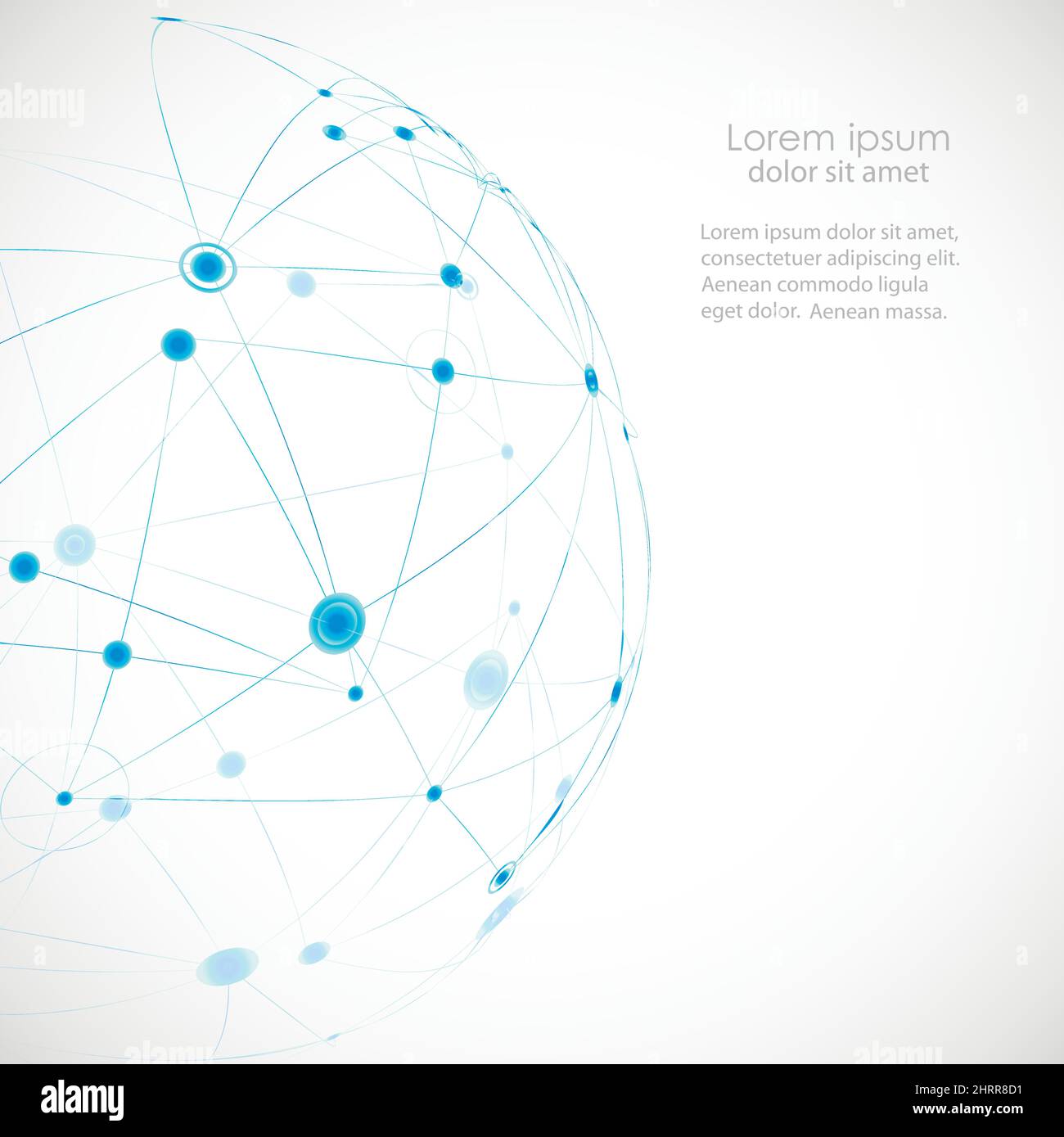 Abstract Vector Connect Circle With Molecular Structure Stock Vector